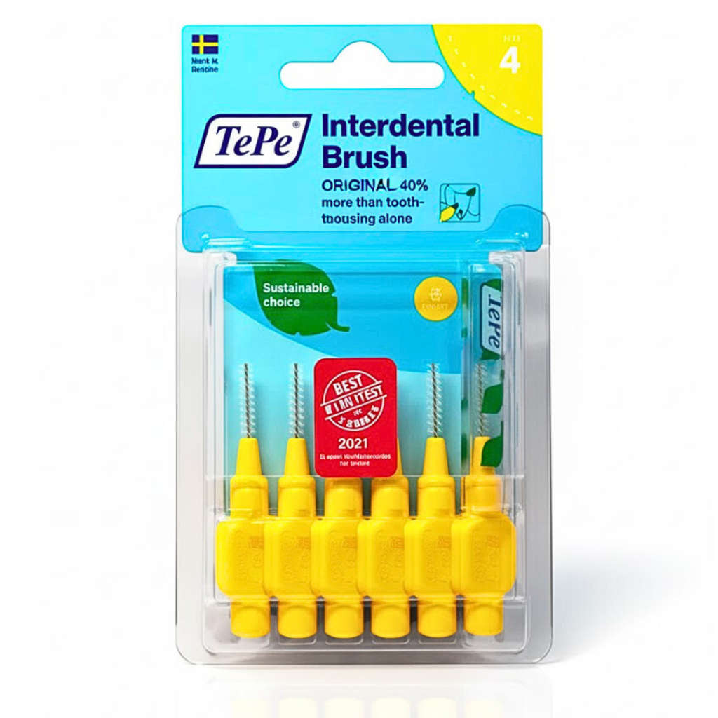 Tepe Interdental Brush Original Jaune 0.7mm Taille 4-6Pieces ...